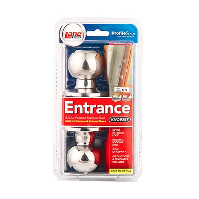 Lane BALA ENTRANCE DOOR KNOBSET 5Pin C4 Keyway-Polished Or Satin ...