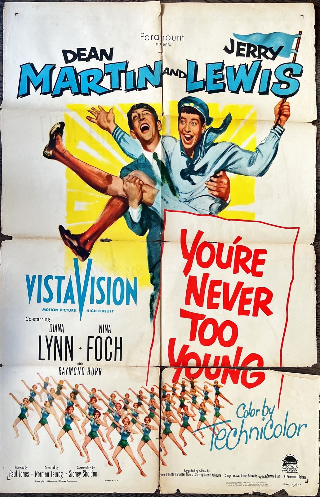 You’re never too young, 1sh 1955 great image of Dean Martin & wacky ...
