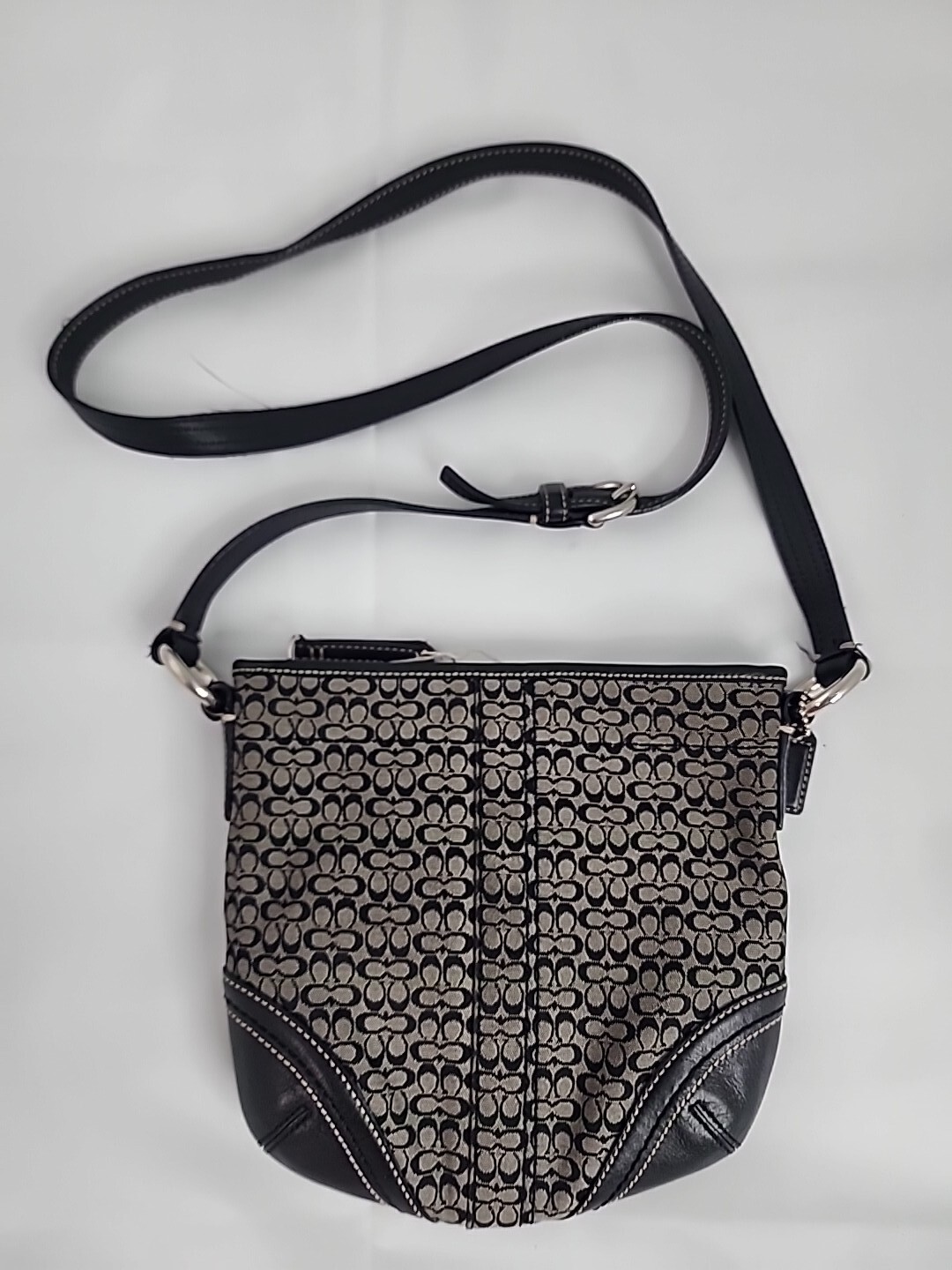 Coach Soho Signature Mini C Jacquard/Leather Crossbod… - Gem