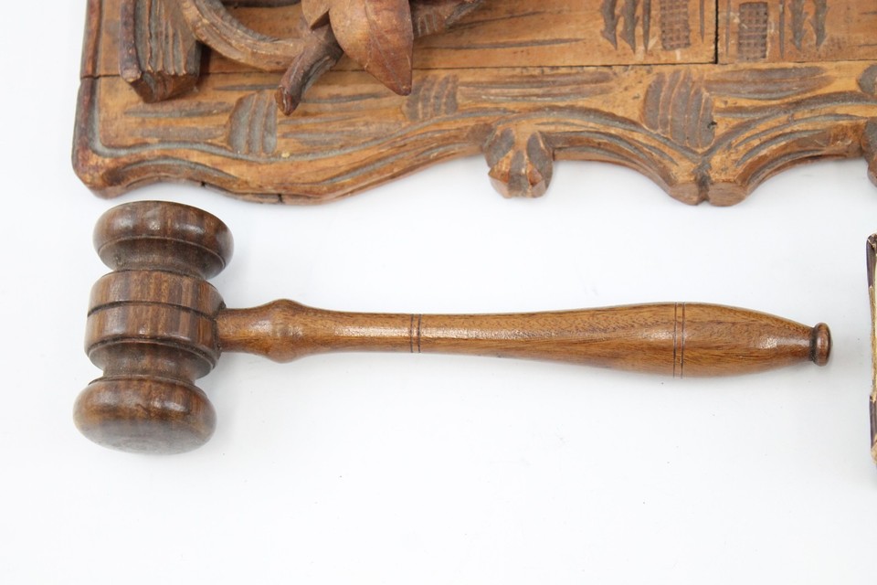 Desk Antique Vintage Collectables Inc Inkwell Sealing Stamp Gavel Stamp ...