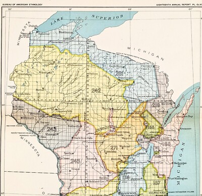 Entire US - Antique 1899 Map