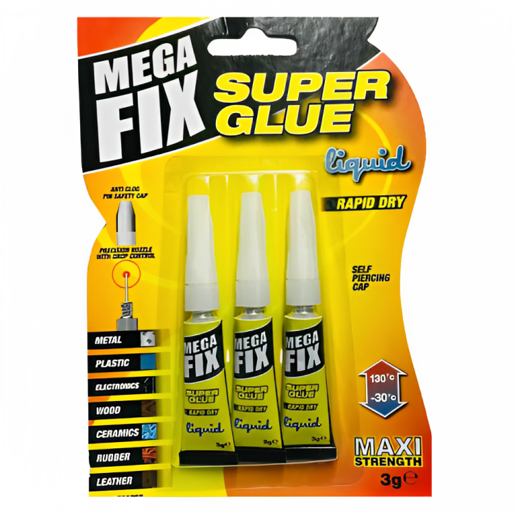 NEW MEGA FIX SUPER GLUE PROFESSIONAL EXTRA STRONG INDUSTRIAL SUPER GLUE ...