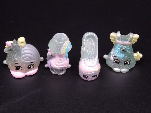 LOT 4PCS ULTRA RARE Shopkins Limited Edition Season 9 Shimmery Unicorns ...