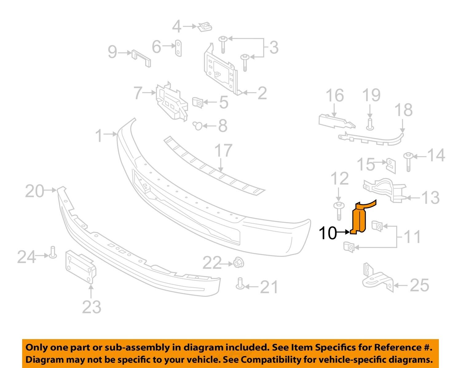 FORD OEM 17-19 F-250 Super Duty Bumper Components-Side Bracket ...