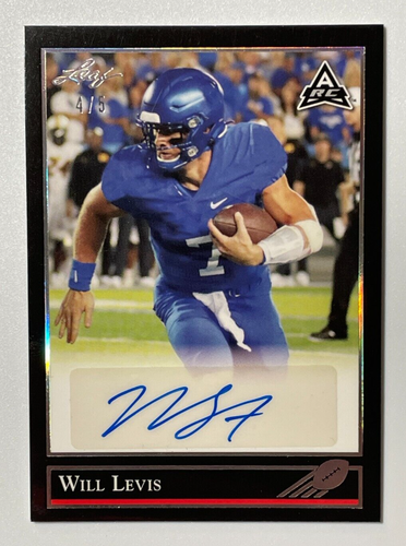 WILL LEVIS 2021 Leaf Memories Silver Rookie/Auto/Autograph /5 SSP #BG ...