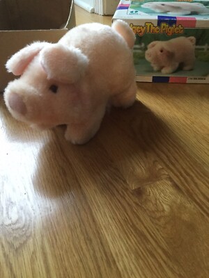 VINTAGE PUDGEY THE PIGLET BATTERY OPERATED PIG IN ORIGINAL BOX 1986 ...