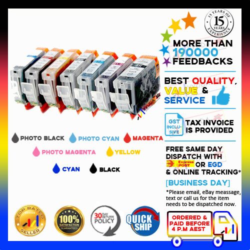 14x Yyuda NoN-OEM INK CARTRIDGE 5BK CLI-8BK C M Y 8PC 8PM for Canon ...