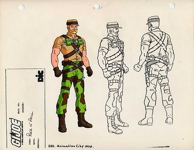 G.I. GI Joe Rock N' Roll Model Cel Art 80-90's Cartoon 1990 Dic ...