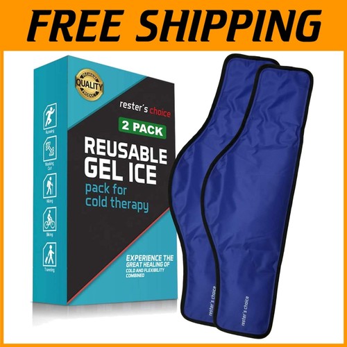 Dual Cold Therapy Gel Packs - 23 Inch Flexible Ice Packs for Natural ...
