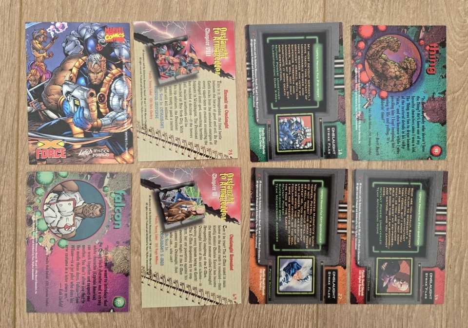 1996 Marvel Onslaught Lot Of 6 Cards Has A Little Wear | eBay