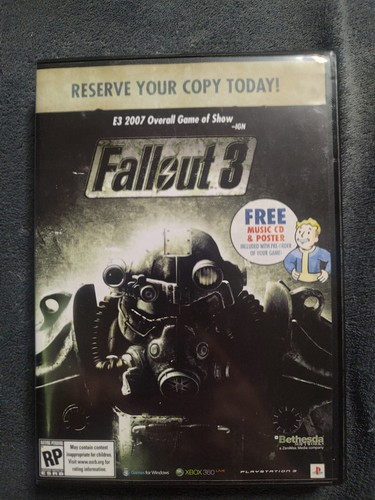 Fallout 3 2008 Preorder Promo Soundtrack CD - No Poster! | eBay
