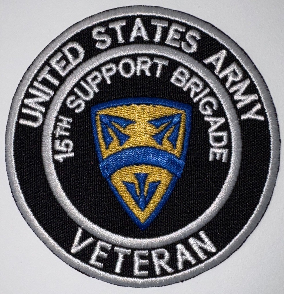 US Army 15th Support Brigade Veteran Patch Hook & Iron-On Repro New ...