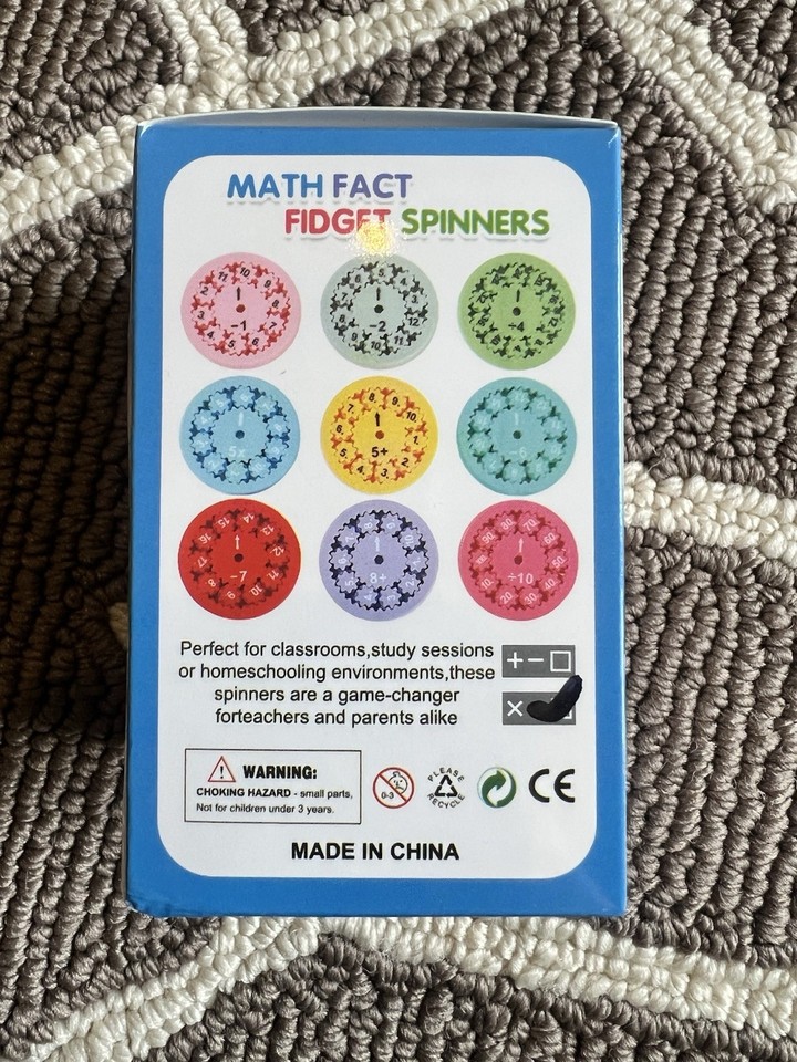 Math Fact Fidget Spinners - Multiplication & Division Set | eBay