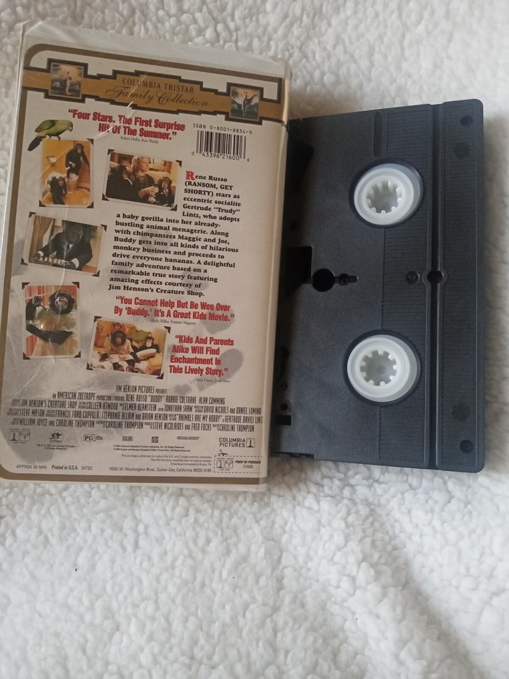 BUDDY(VHS, 1998)Clam Shell Case Jim Henson Pictures Rene Russo Family ...
