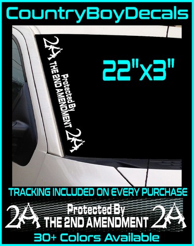 2A 2nd Amendment 22" VINYL DECAL Sticker Diesel Truck Car Gun AR-15 ...