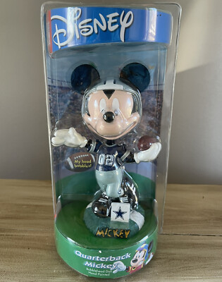 DALLAS COWBOYS Quarterback MICKEY MOUSE Disney NFL Nodder Bobblehead ...