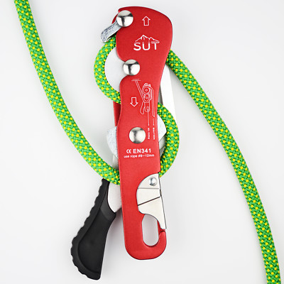 Self-braking Stop Descender Belay Device Single 9-12mm Rope Rappelling ...