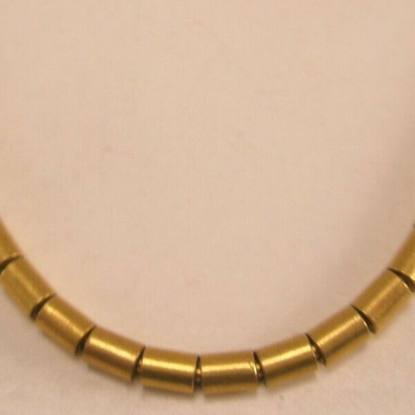 Cylinder Link Chain Gold Tone Vintage Pendant Tie Bar… - Gem