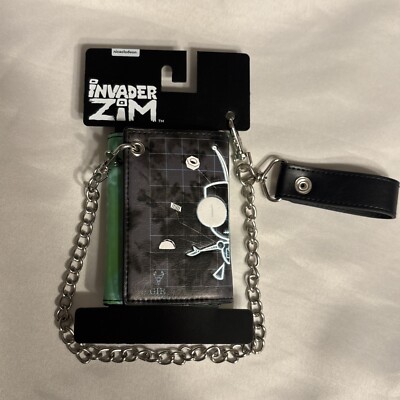Invader Zim Gir Trifold Wallet With Chain Nickelodeon Alien Series | eBay