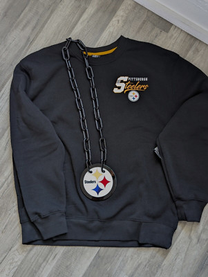 Pittsburgh Steelers Crewneck Sweatshirt & Fan Chain Combo XL | eBay