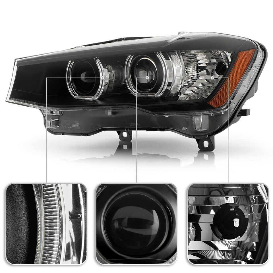 For 2015-2017 BMW X3 X4 Halogen Upgrade LED Tube Projector Headights ...