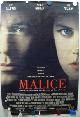MALICE 1994 Alec Baldwin, Nicole Kidman, Bill Pullman, Josef Summer ...