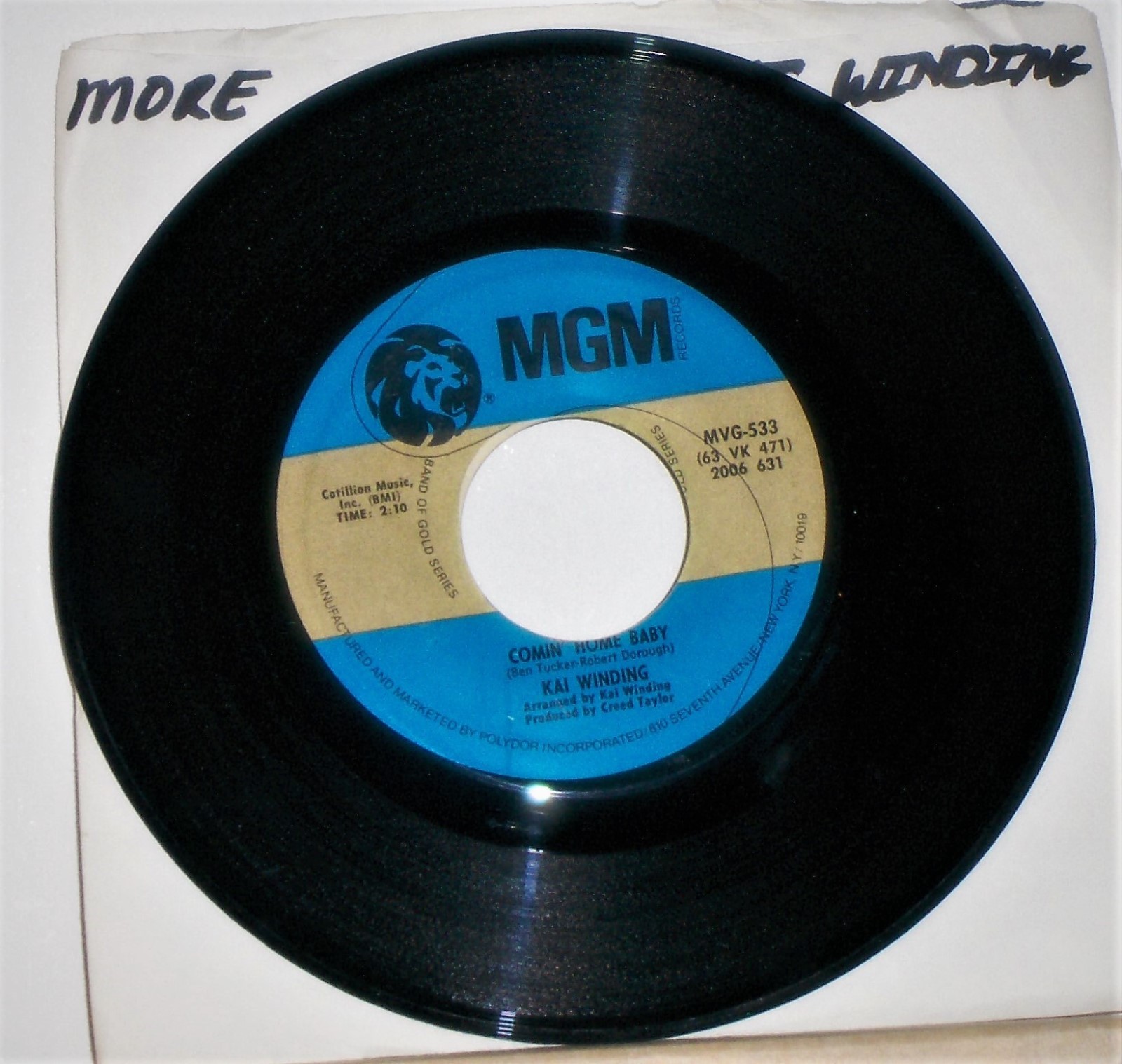 Kai Winding - More / Comin’ Home Baby - 45 RPM Single Record | eBay