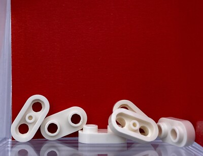 Lego Parts x (8) Ct ~ White Plate, Round 1 x 2 with Open Studs ~ No ...