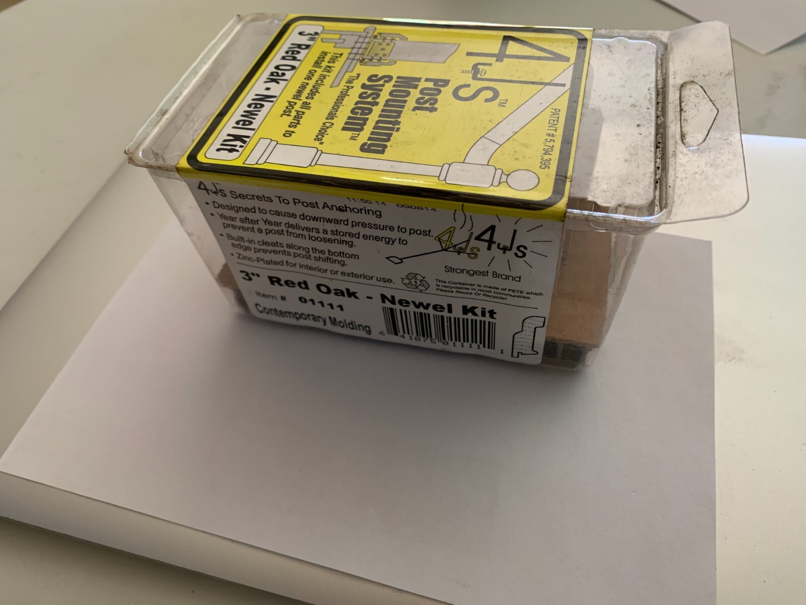 4Js Newel Post Fastener 3" Red Oak Contemporary Molding for sale online ...