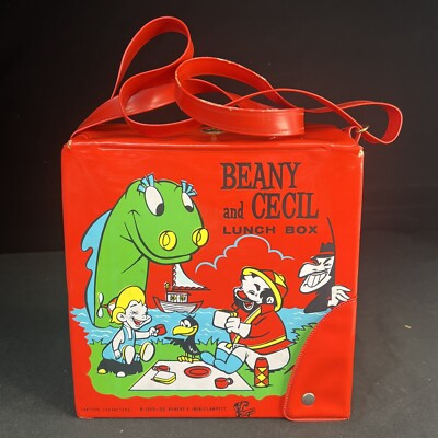 VINTAGE BEANY AND CECIL CARTOON VINYL RED BOX CASE 1949-50 Bob Clampett ...