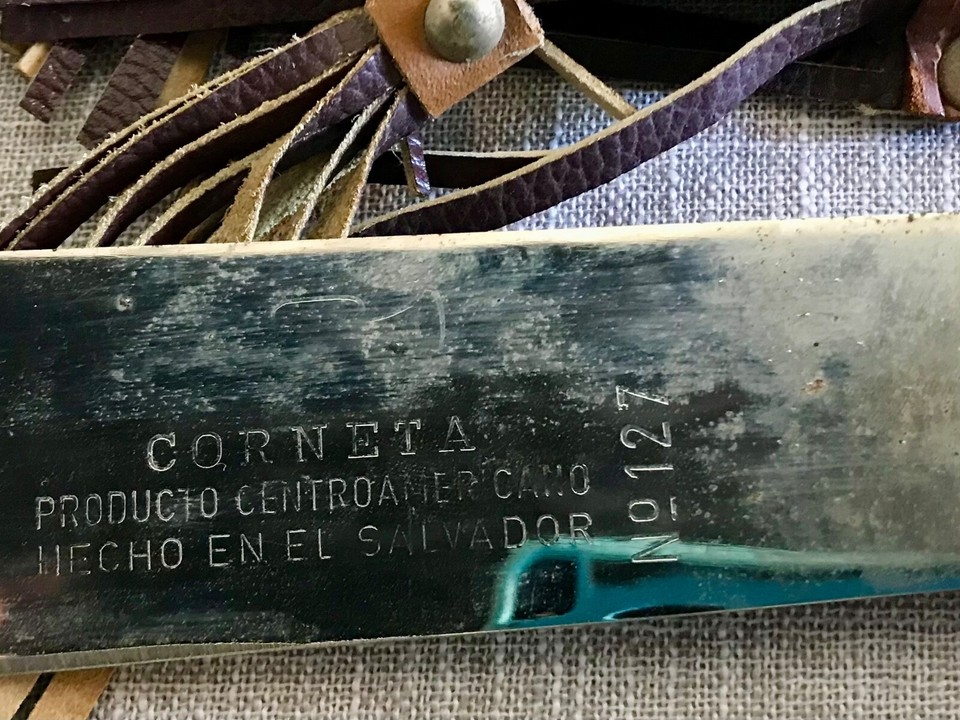 Vintage Corneta 127 MACHETE & LEATHER SHEATH 31” El Salvador-PLS. READ ...