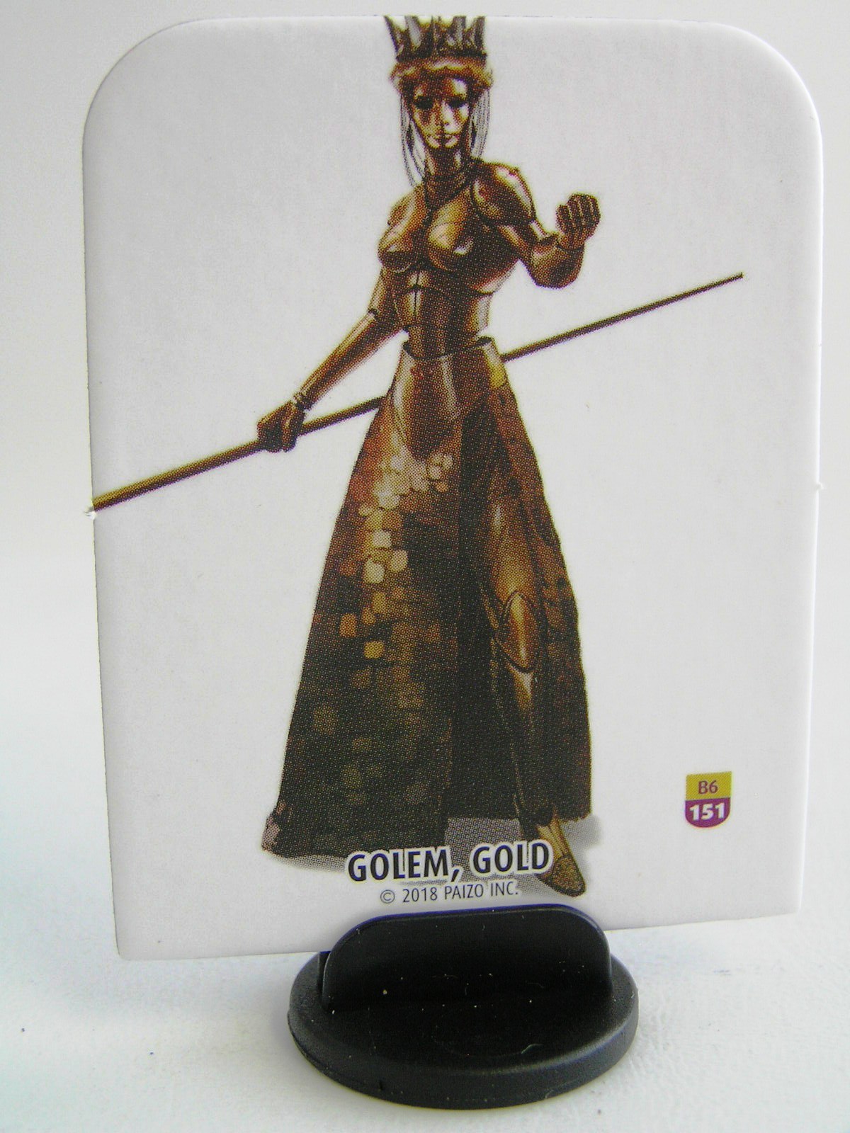 Pathfinder Battles Pawns / Tokens - #151 Golem, Gold - Bestiary Box 6 ...