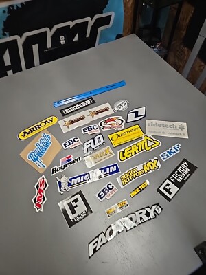 29 Piece Authentic Motocross Dirtbike Moto Sticker Lot | eBay
