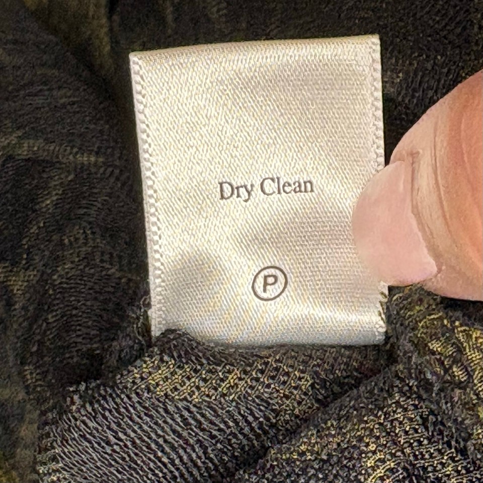 Coldwater Creek Jacket Blazer Olive Green Quilted Mandarin Collar ...