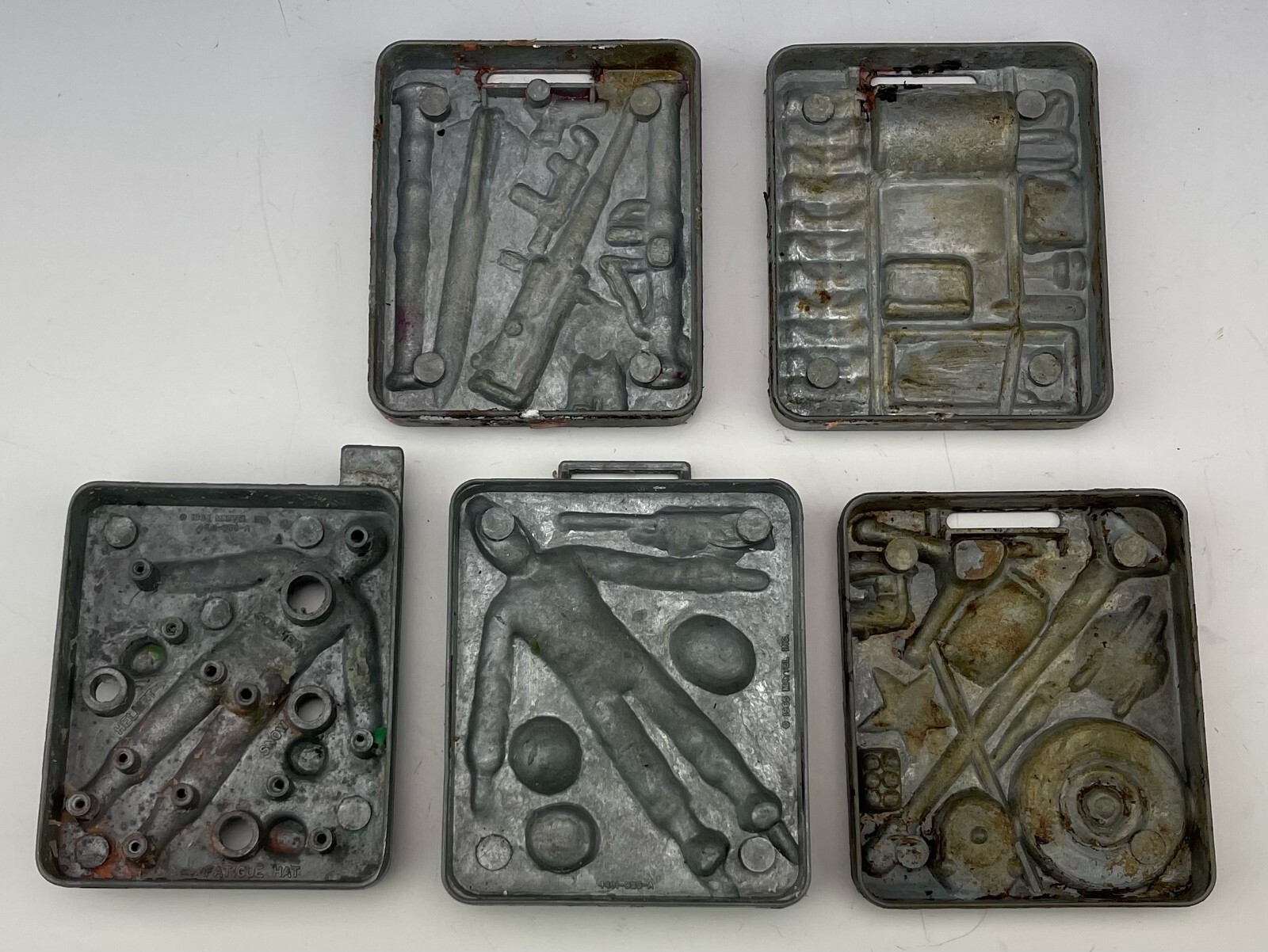 1965 Mattel Thingmaker Fighting Men lot of 5 Molds Plastigoop Army ...
