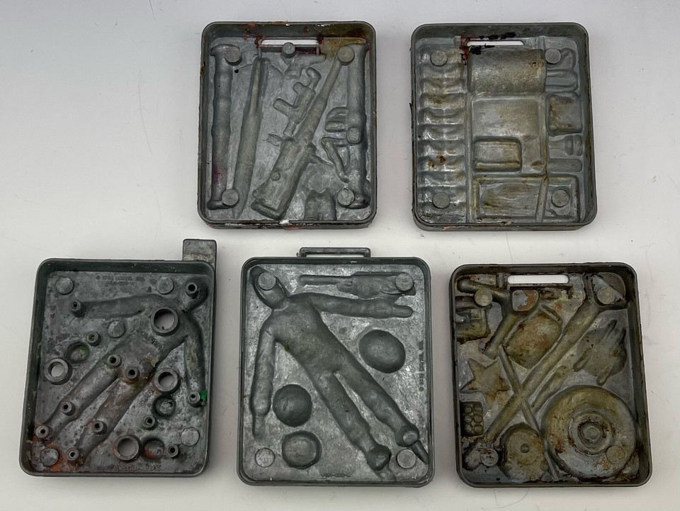 1965 Mattel Thingmaker Fighting Men lot of 5 Molds Plastigoop Army ...