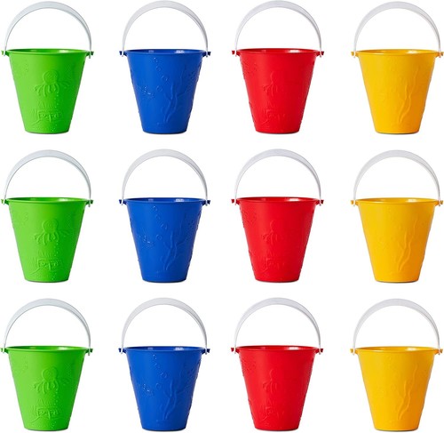 12 Kleine Eimer (13 cm) Wassereimer Strand Kinder Sandspielzeug Burg Sandkasten | eBay.de