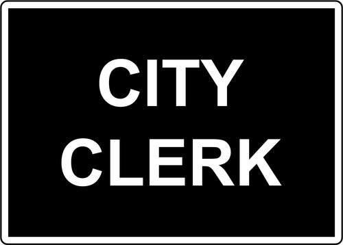 CITY CLERK| Laminated Vinyl Decal Sticker Label | eBay