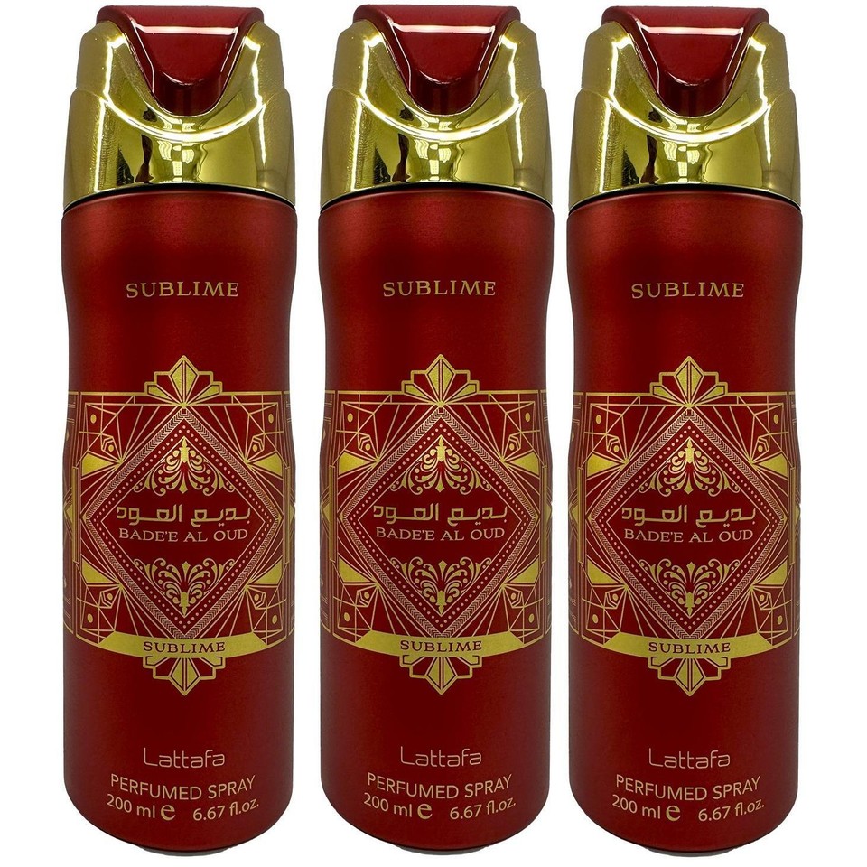 Arabian Perfumed Body Spray Bundle (3 x 200ml) Luxury, Long Lasting ...