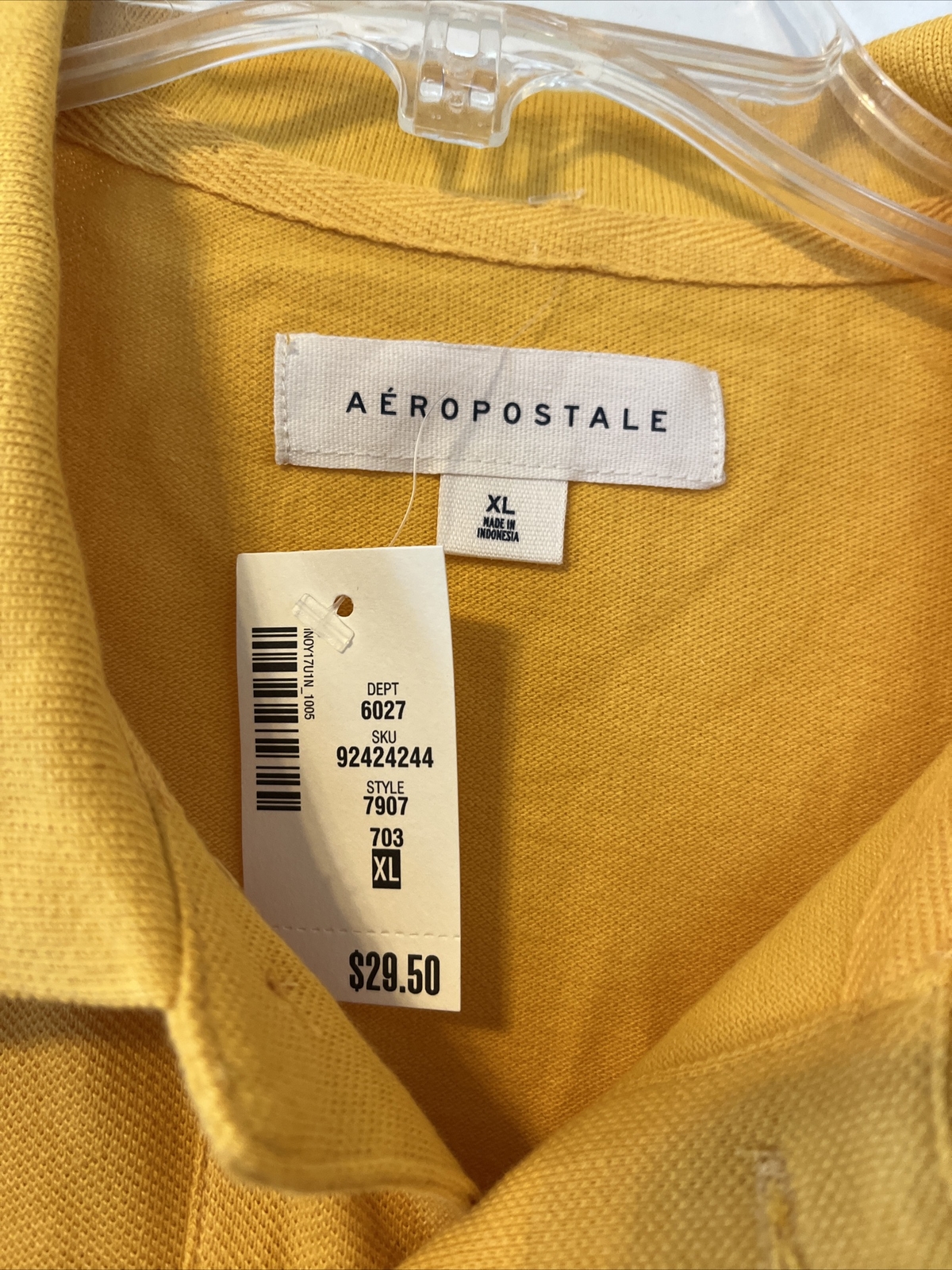 Aeropostale A87 Men's Polo Size XL Mustard Yellow short Sleeve Polo ...