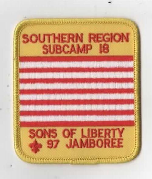 1997 Jamboree Patch Southern Region Subcamp 18 YELLOW Bdr. [KY-6425] | eBay