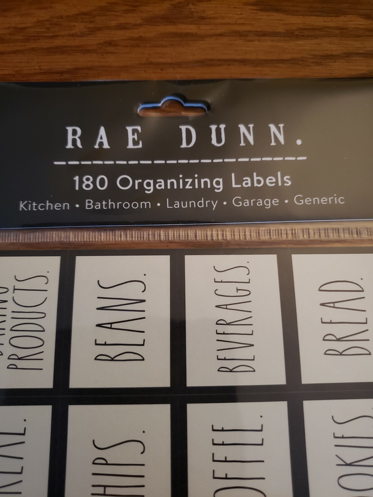RAE DUNN 180 ORGANIZING LABELS KITCHEN BATHROOM LAUNDRY GARAGE GENERIC ...