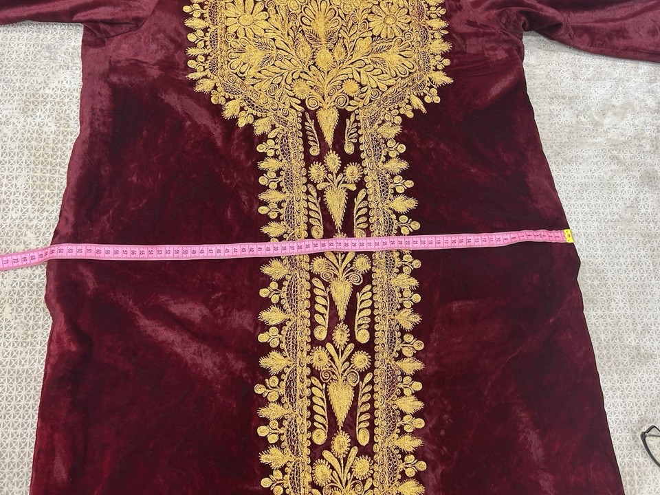 Palestinian Tradition Arabic dress Machine embroidered thobe- Tatreez ...