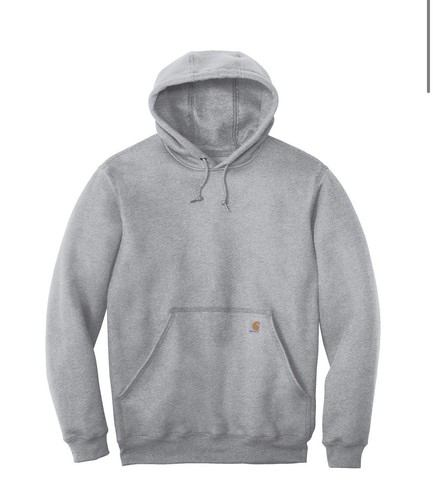 CARHARTT BLACK MIDWEIGHT HOODED SWEATSHIRT HOODIE CTK121 Workwear 10 Oz ...