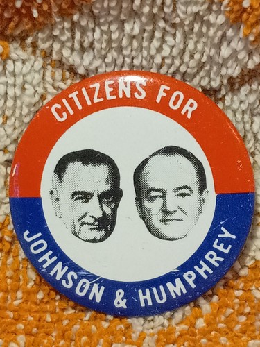 Citizens for Johnson & Humphrey Campaign Pinback Pin Button | eBay