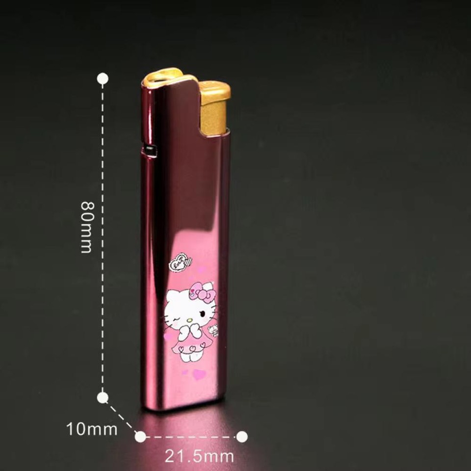 Hello kitty pink flame lighter Sanrio Lighter Kuromi Pink Flame ...