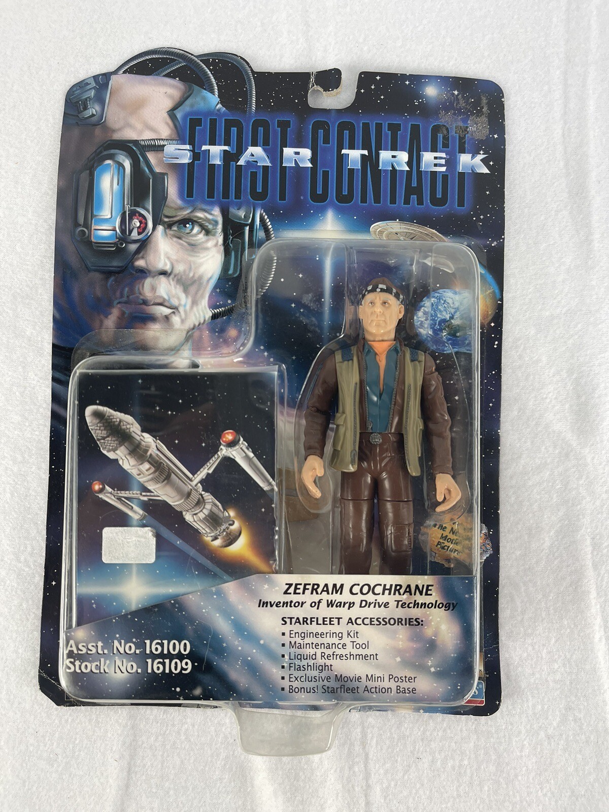 Star Trek ZEFRAM COCHRANE - 1996 First Contact Figure by Playmates NIB ...