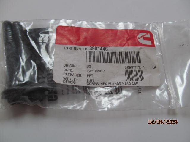 (2) Cummins 3901446 Hexagon Flange Head Cap Screws(bolts) Free shipping ...