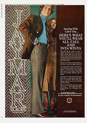 1971 Jaymar Wool Slacks Mens Fashion Style Inta Winta vtg Print Ad ...
