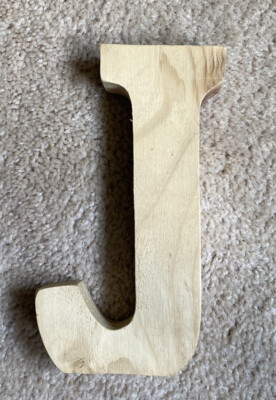 8in Wooden Letter J - Blank Wood Board, Wood Letter for Walls Dec... | eBay